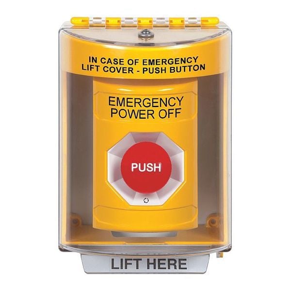 Safety Technology International Emergency Power Off Push Button, 2-7/8 ...