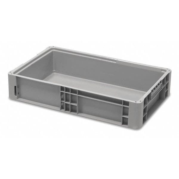 Ssi Schaefer Straight Wall Container, Gray, polypropylene, 0.72 cu. ft ...