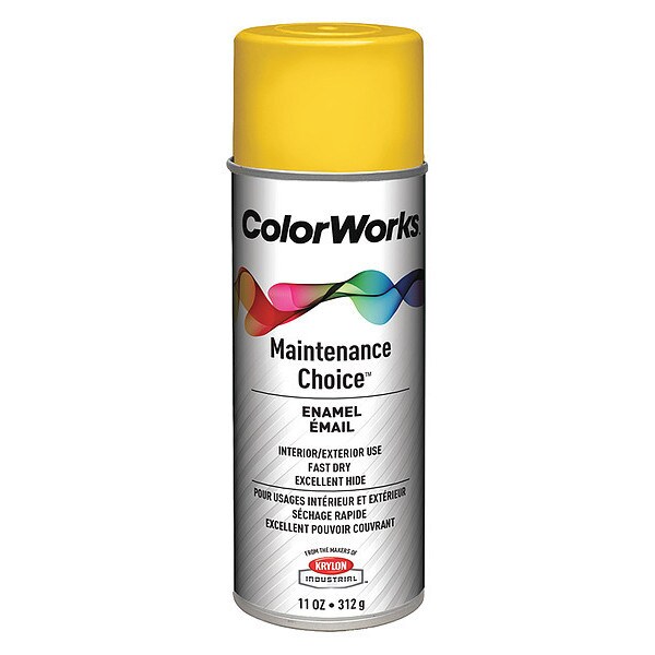 Krylon Industrial Spray Paint, Safety Yellow, Gloss, 10 oz. CWBK01187 ...