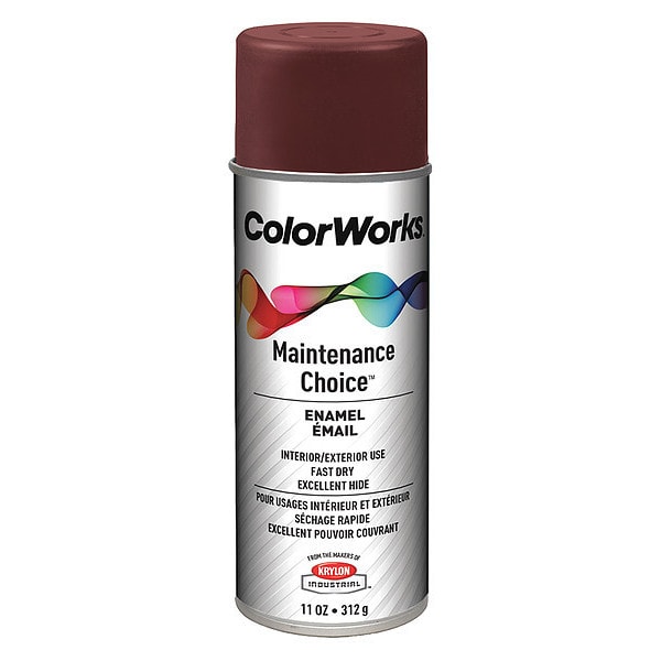 Krylon Industrial Spray Paint, Walnut Brown, Gloss, 10 oz. CWBK01217 | Zoro