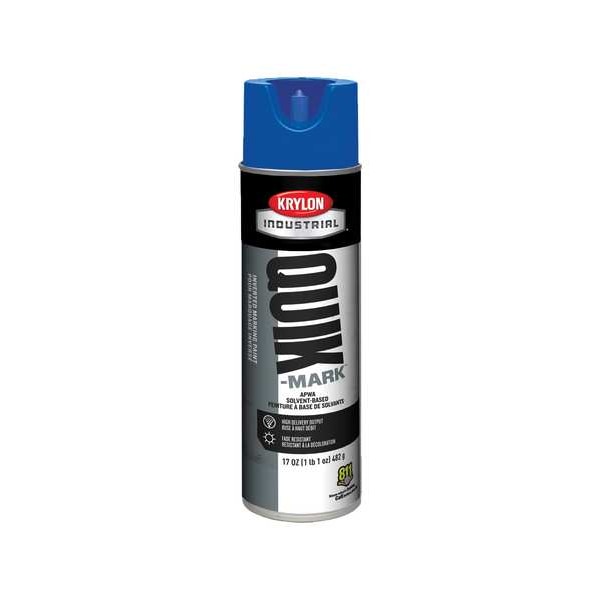 Krylon Industrial Inverted Marking Paint, 17 oz., Apwa Blue, Solvent ...