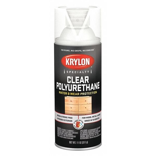 Krylon Industrial Spray Paint, Clear, Satin, Solvent, 12 oz K07006777 ...