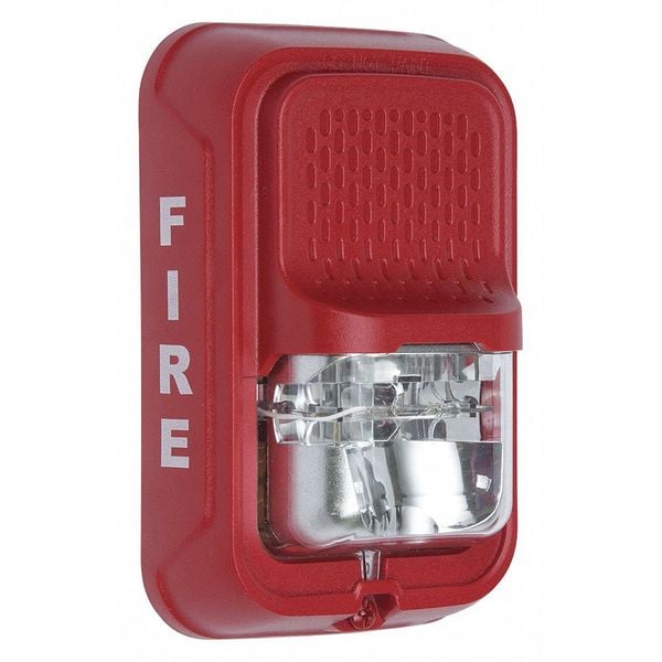 System Sensor Compact Strobe, Marked Fire Strobe, Red SGRL | Zoro