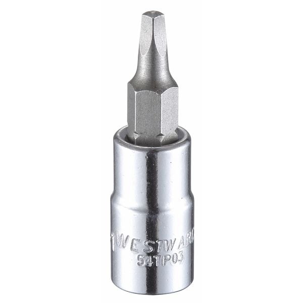 WESTWARD 1/4 in Drive, Square, Socket Bit, R1 Tip, 1 13/16 in - 54TP03