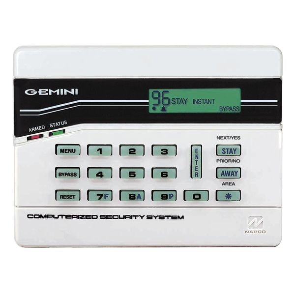 Napco Intrusion System Keypads, 5-7/8" W, LED GEM-K4 | Zoro