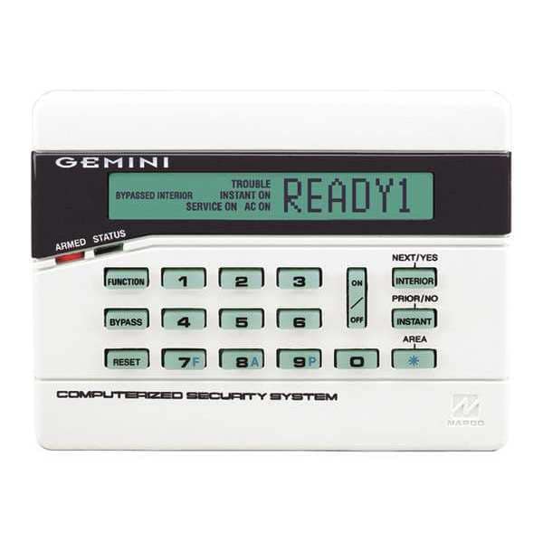 Napco Intrusion System Keypads, 5-7/8" W, LCD GEM-RP2ASE2 | Zoro
