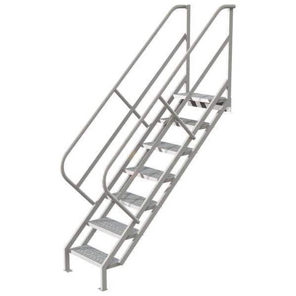 Tri-Arc 104 1/2 in Overall H, Stair Unit, Steel, 7 Steps, 450 lb Load ...