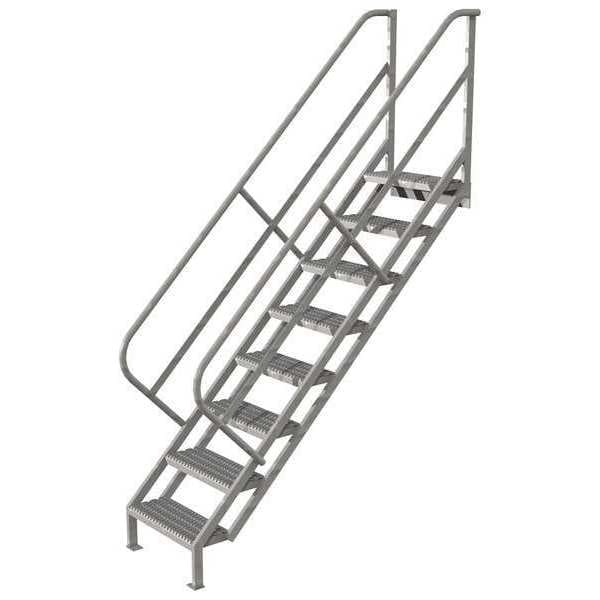 Tri-Arc 114 in Overall H, Stair Unit, Steel, 8 Steps, 450 lb Load ...