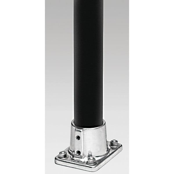 Hollaender Structural Pipe Fitting, Base Flange, Aluminum, 2 in Pipe ...