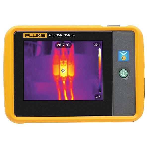 Fluke Infrared Camera, 3.5 in Touch Screen Color LCD, -4 Degrees to 302 ...