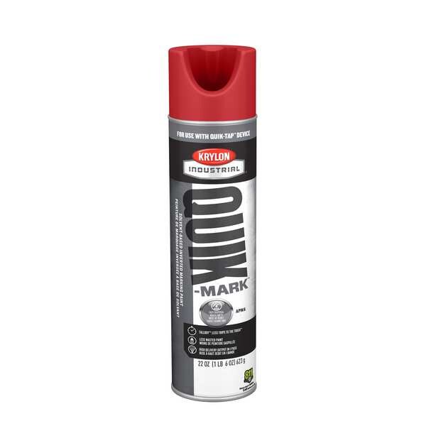 Krylon Industrial Inverted Marking Paint, 25 oz., Red, Solvent -Based ...