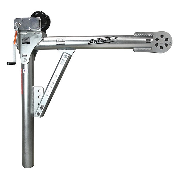 Oz Lifting Products Davit Crane, 2,500 lb Capacity, 27.5 in to 48 in ...