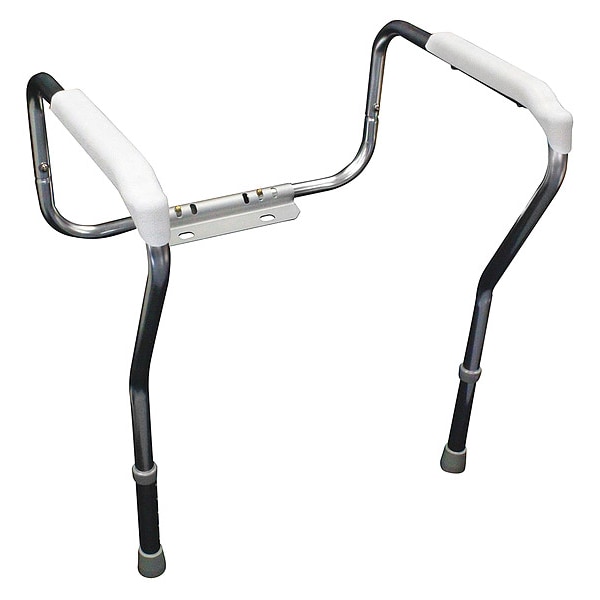 Kissler 17 in L, Aluminum, Safety Rail, Polished Chrome 37-1100 | Zoro