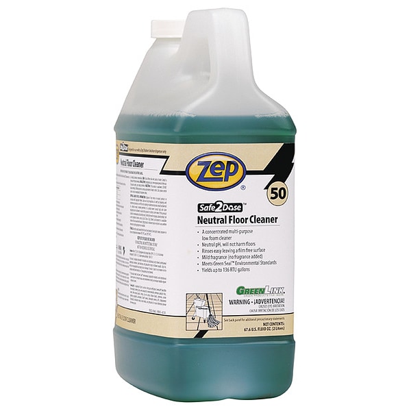 Zep Floor Cleaner, Liquid, 2 L, Bottle, PK4 N68201 | Zoro