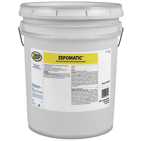 Zep Dishwasher Detergent, Bucket, 30 lb, Powder 160933 | Zoro