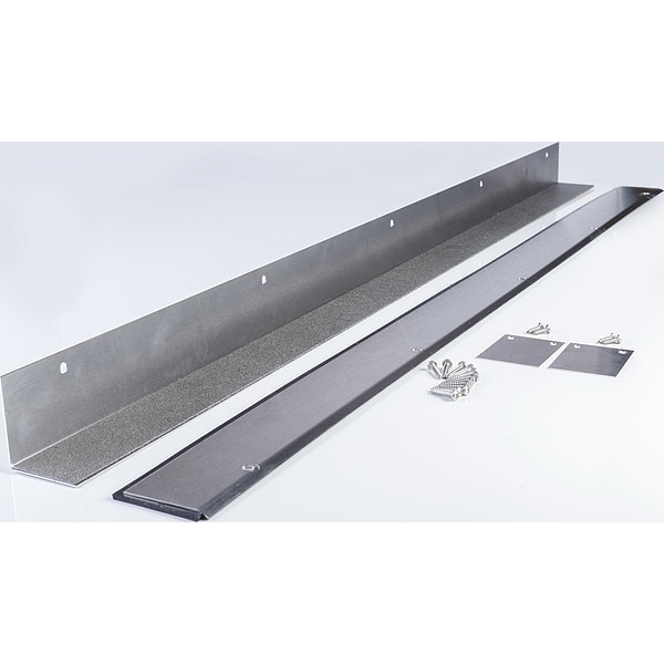 National Guard Door Bottom, Brushed SS, 1/4" Insert Size 9590-48 | Zoro