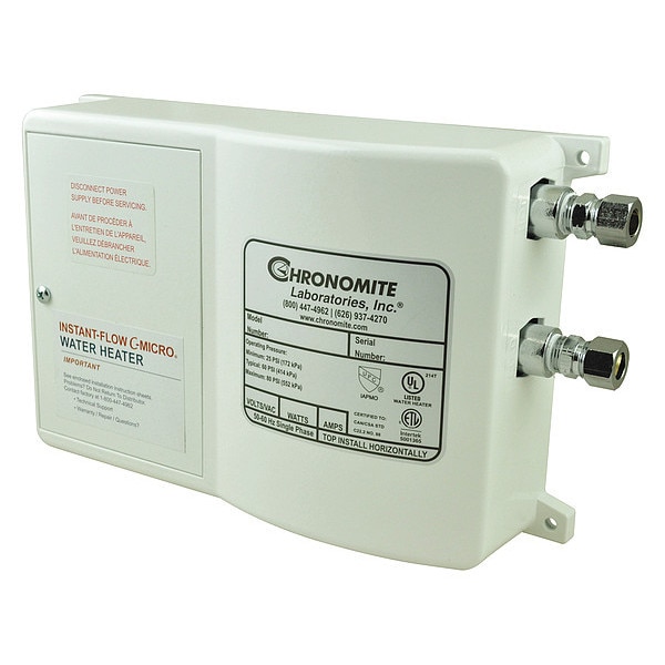 Chronomite Instant-Flow Micro Electric Tankless Water Heater, 3600W ... Chronomite Instant-Flow Micro Electric Tankless Water Heater, 3600W ...