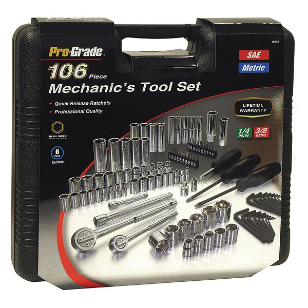 PROGRADE Tool Set.,Mechanicfts,106 pcs (19039) | Zoro