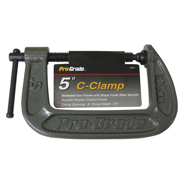 Pro-Grade Tools C-Clamp, 5x3-1/4" 59137 | Zoro