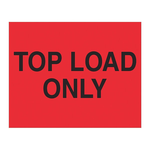 Tape Logic Tape Logic Labels, "Top Load Only", 8 x 10", Fluorescent Red ...
