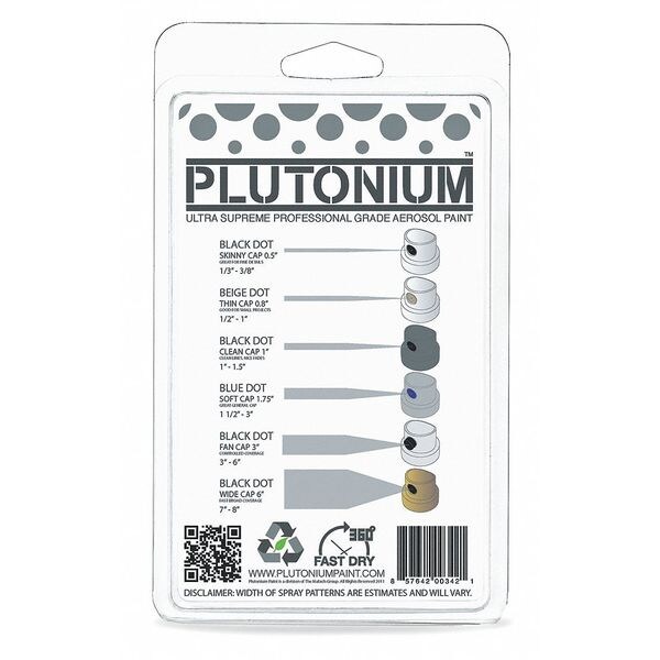 Plutonium Paint Pro Caps Kit, 6 Different Spray Outs PRO CAPS KIT - 6 ...