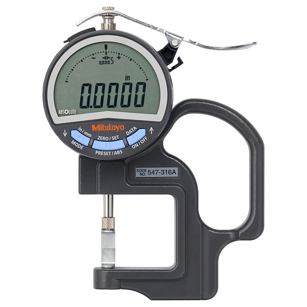 Mitutoyo Thickness Gage, Digimatic 547-316A | Zoro