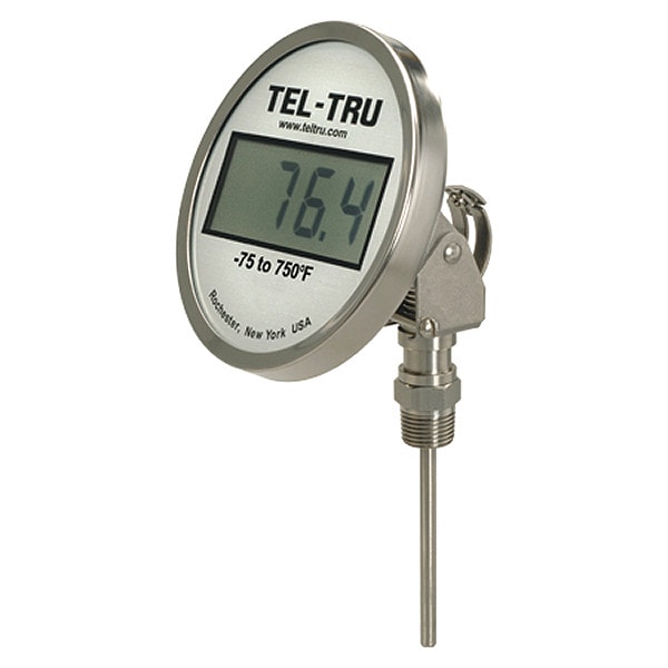Tel Tru Digital Dial Thermometer 2 1 2 Stem L Nd5ab09111 P22026 Zoro