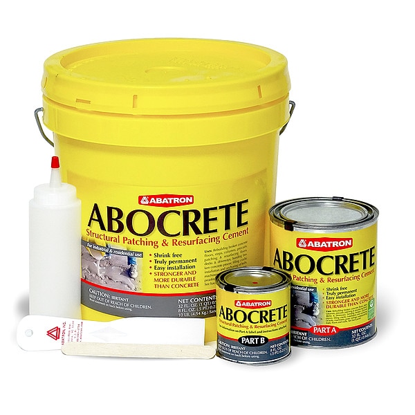 ABOCRETE Epoxy Adhesive, Pail, 1.69 oz, Gray, 4:1 Mix Ratio, 6 to 10 hr ...