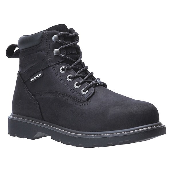 Wolverine Size 7-1/2 Men's 6 in Work Boot Steel Work Boot, Black ...