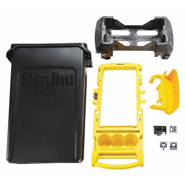 Rubbermaid Commercial Rim Caddy Kit, Yellow, 34-5/16" L 2032954 | Zoro