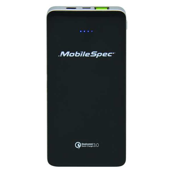 Mobilespec Rechargeable Power Bank, 8.50" H, Black MBS02103 | Zoro