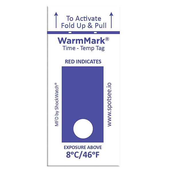 Warmmark Temperature Indicator Label, Heat, PK100 WM 8/46-8 | Zoro