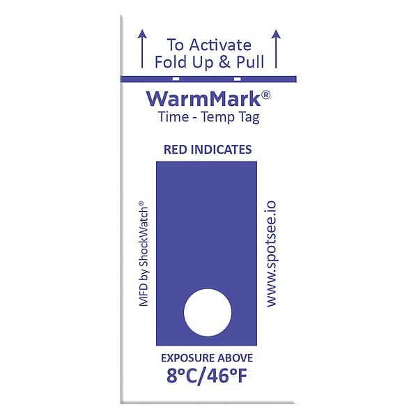 Warmmark Temperature Indicator Label, Heat, PK100 WM 8/46-12 | Zoro