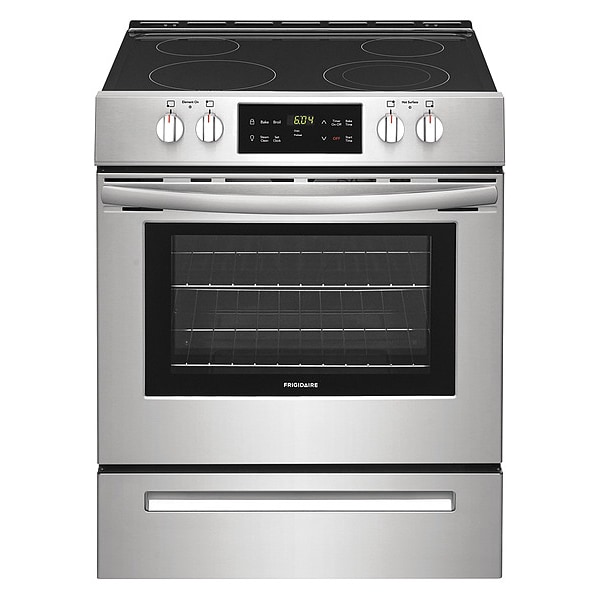 Frigidaire Electric Range, Silver, 36 3/8" H FCFE3062AS | Zoro