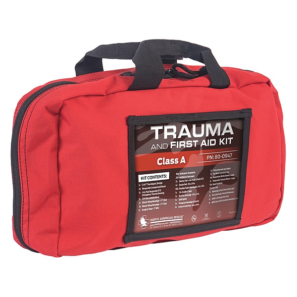 North American Rescue Patrol Vehicle Trauma Kit, Red 80-0947 | Zoro