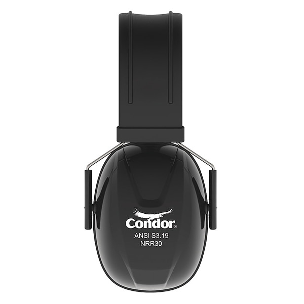 Condor Over-the-Head Ear Muffs, Stainless Steel Band, Foam/PVC, Passive ...