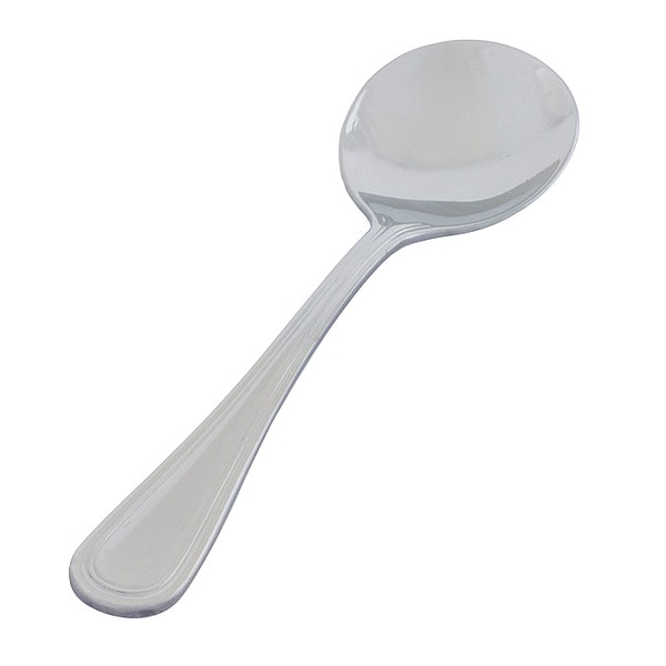Crestware Bouillon Spoon, 5 3/4 in L, Silver, PK12 SIM810 | Zoro