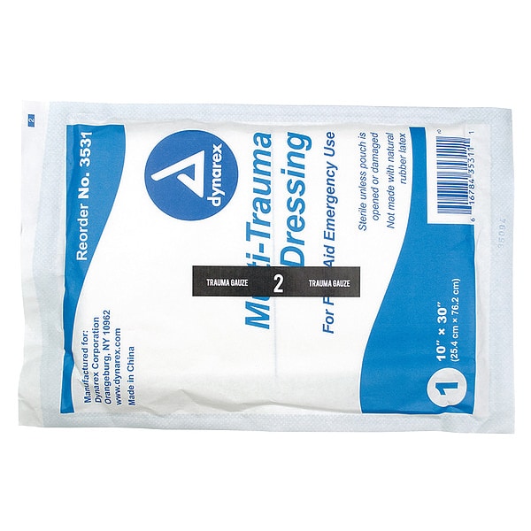 Zoll Multi-Trauma Dressing, Sterile, White 8911-000190-01 | Zoro