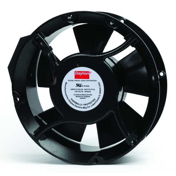 Dayton Standard Round Axial Fan, 120V AC, 230 cfm cfm 55VD32 | Zoro