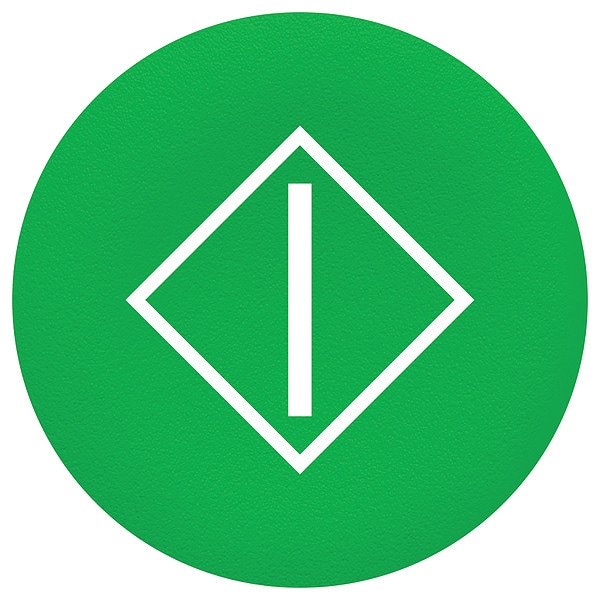 Schneider Electric Push Button Head, Marked, 22mm, Green ZBA346 | Zoro