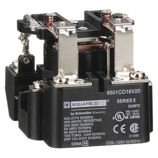 Schneider Electric Open Power Relay, Surface Mounted, DPDT, 220V DC, 8 ...