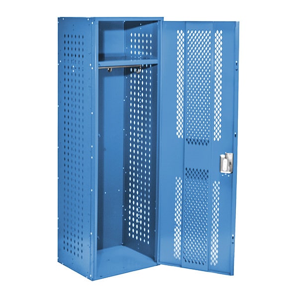 Lyon Gear Locker, (1) Tier, (1) Wide, Steel, Blue, Powder Coated Finish ...