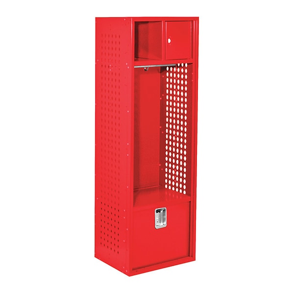 Lyon Gear Locker, (1) Tier, (1) Wide, Steel, Red, Powder Coated Finish ...