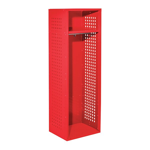 Lyon Gear Locker, (1) Tier, (1) Wide, Steel, Red, Powder Coated Finish ...