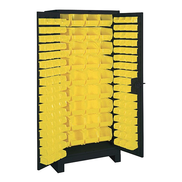 Lyon Extra-Heavy Duty Bin Cabinet, 136 Bins KK1124 | Zoro