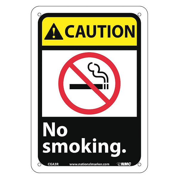 Nmc Caution No Smoking Sign, CGA3R CGA3R | Zoro