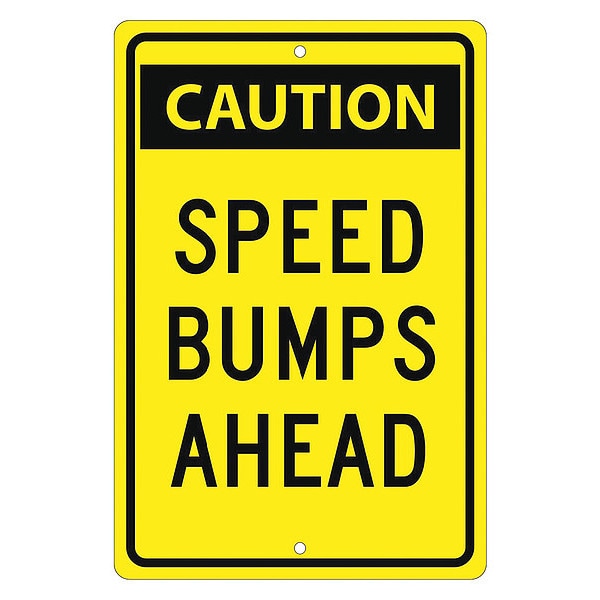 Nmc Caution Speed Bumps Ahead Sign, TM159K TM159K | Zoro