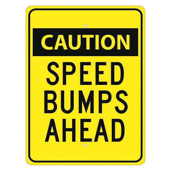 Nmc Caution Speed Bumps Ahead Sign, TM160J TM160J | Zoro
