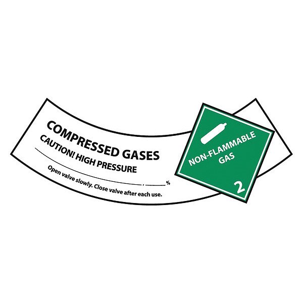 Nmc Compressed Air Cylinder Shoulder Label, Pk25 CY105AP | Zoro