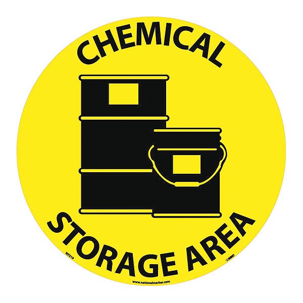 Nmc Chemical Storage Area Walk On Floor Sign WFS19 | Zoro